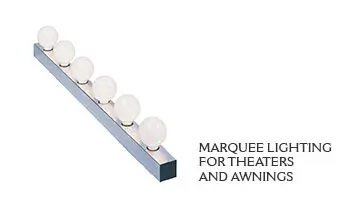 Marquee Lights in Outdoor Entrance to Bar